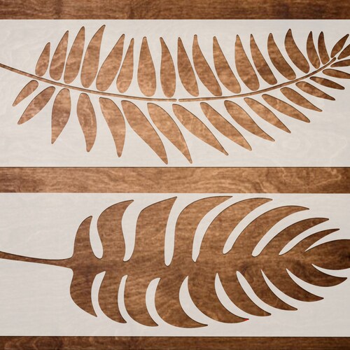 Tropical And Palm Leaf Stencils Reusable Large Stencil Etsy