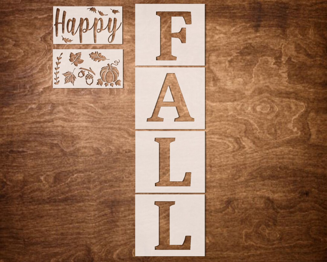 HAPPY FALL PORCH Stencil fall Stencil Diy Sign Fall Decor - Etsy