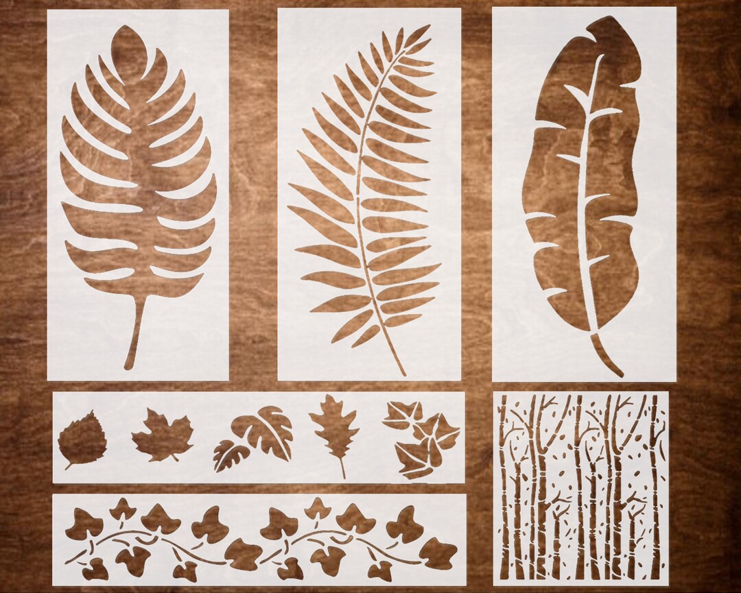 LEAF STENCIL SET Reusable Large Stencil, Stencils for Wood Signs ...