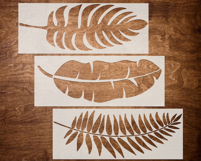 LEAF STENCIL SET Stencil Reusable Large Stencil, Stencils for Wood ...