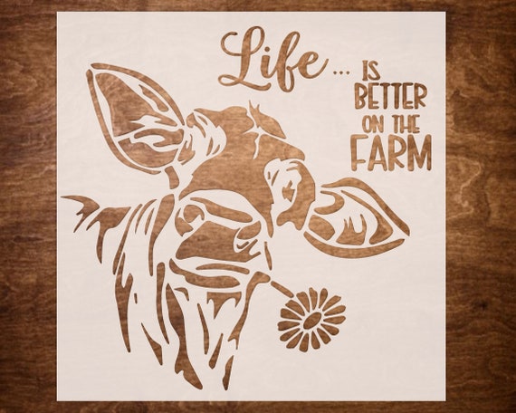 Large Cow Stencil Farm Cow Stencil Reusable Stencil DIY | Etsy