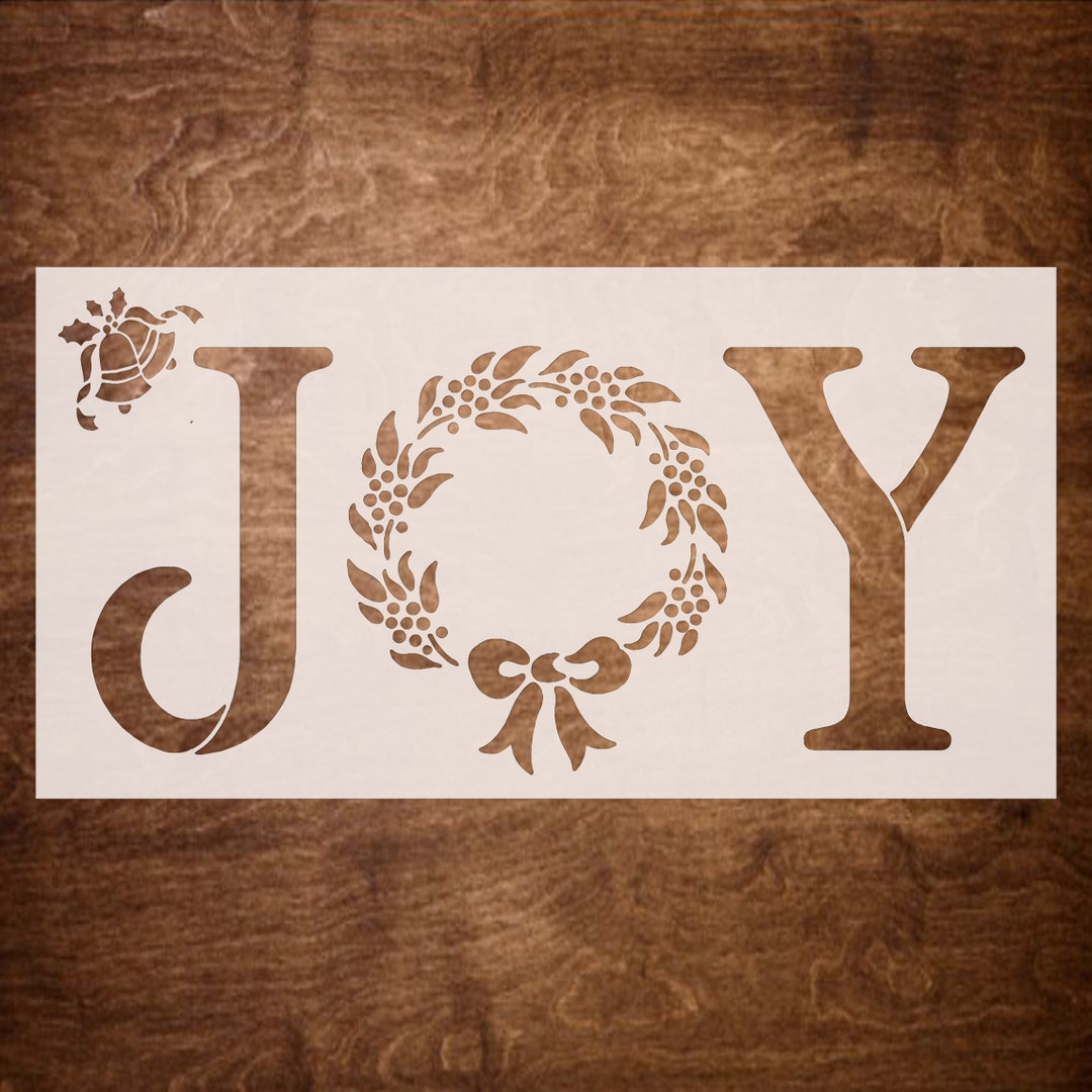 Reusable Christmas Holiday Stencil Large JOY Stencil Christmas Decor ...