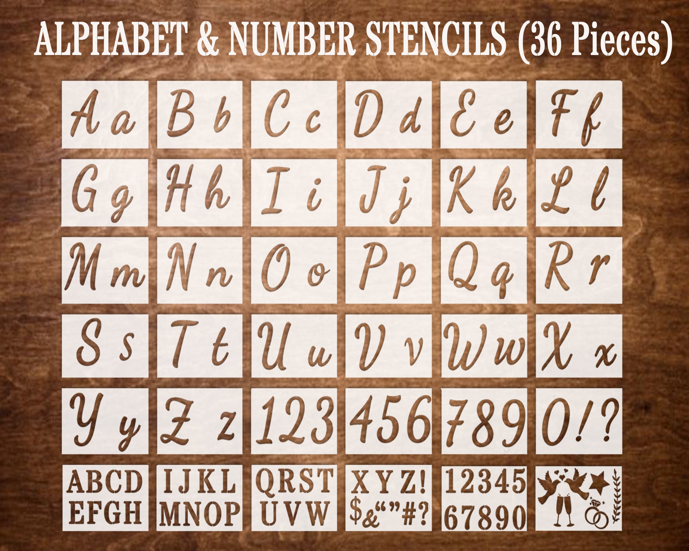 Alphabet Letter Stencils Letter Stencils Reusable Alphabet - Etsy Finland