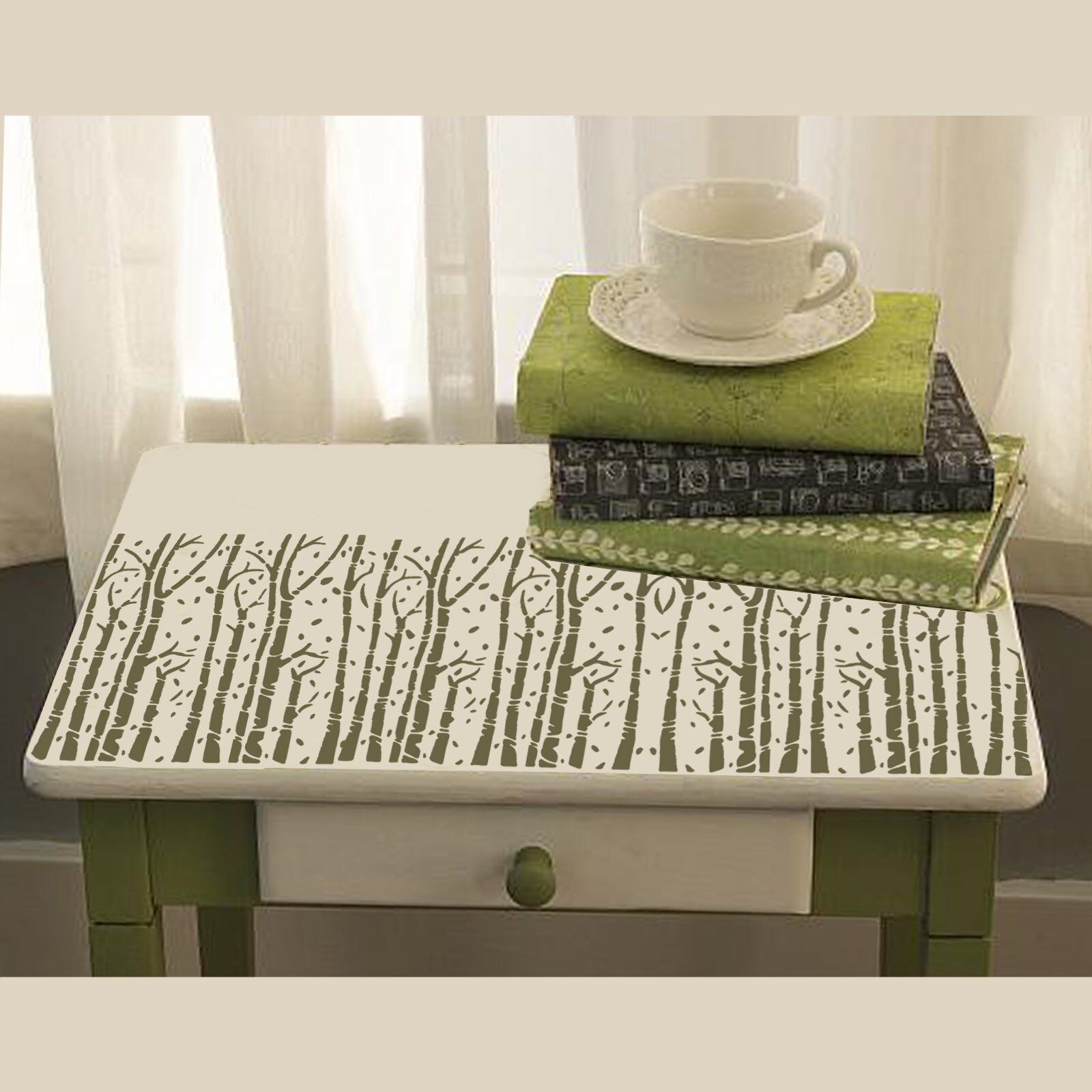 ASPEN TREE Branch Stencil, Reusable Branch Stencil for Art Journaling ...