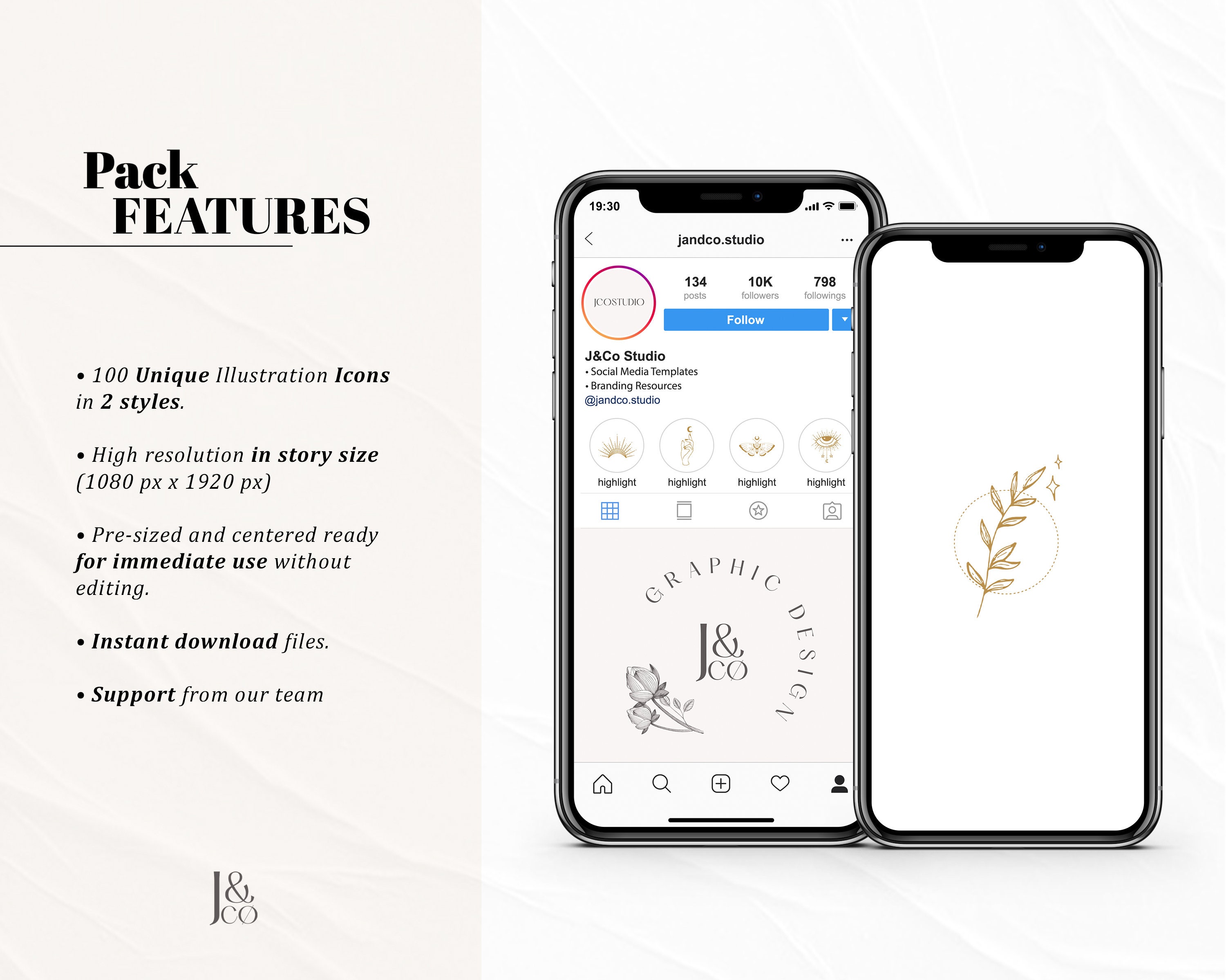 Celestial Gold Instagram Story Highlight Covers Boho - Etsy