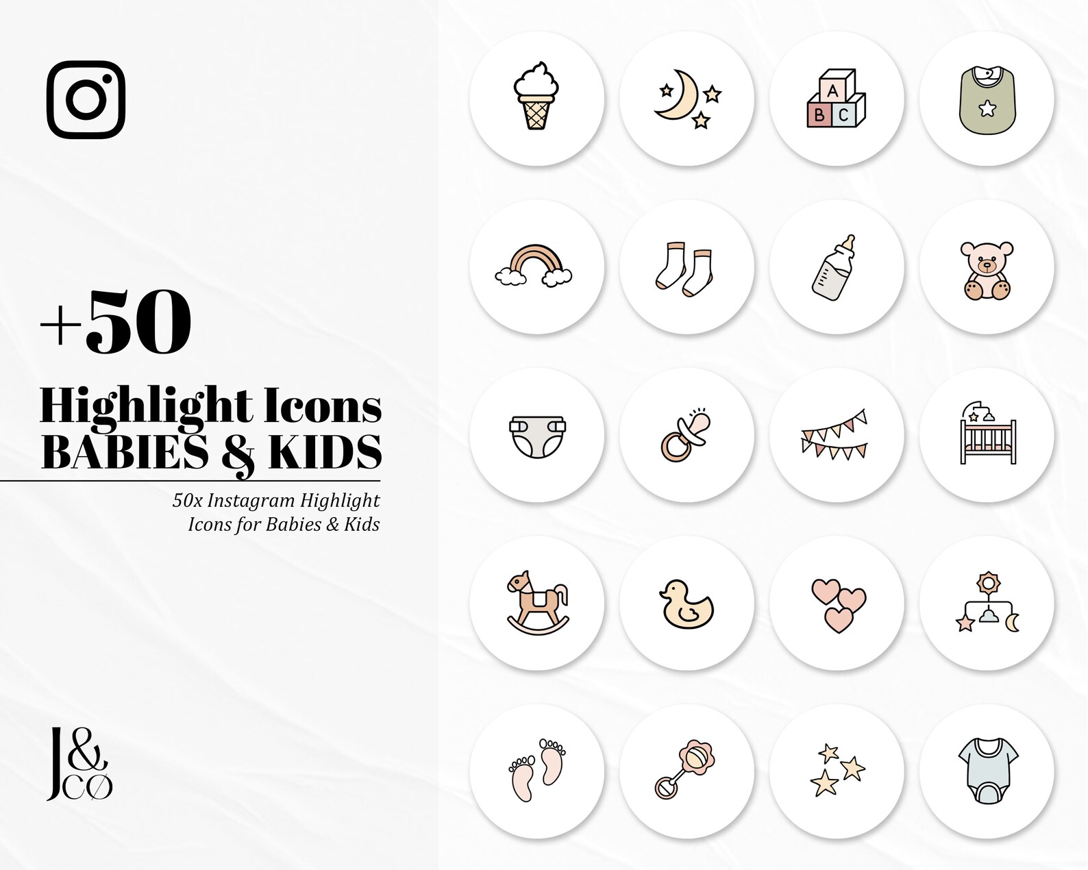 50 BABY Instagram Story Highlight Icons Baby Highlight - Etsy