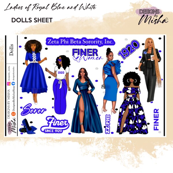 Zeta Phi Beta Dolls - Etsy