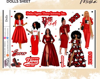 Delta Sigma Theta DST Physical Planner Sticker Sheet - Etsy