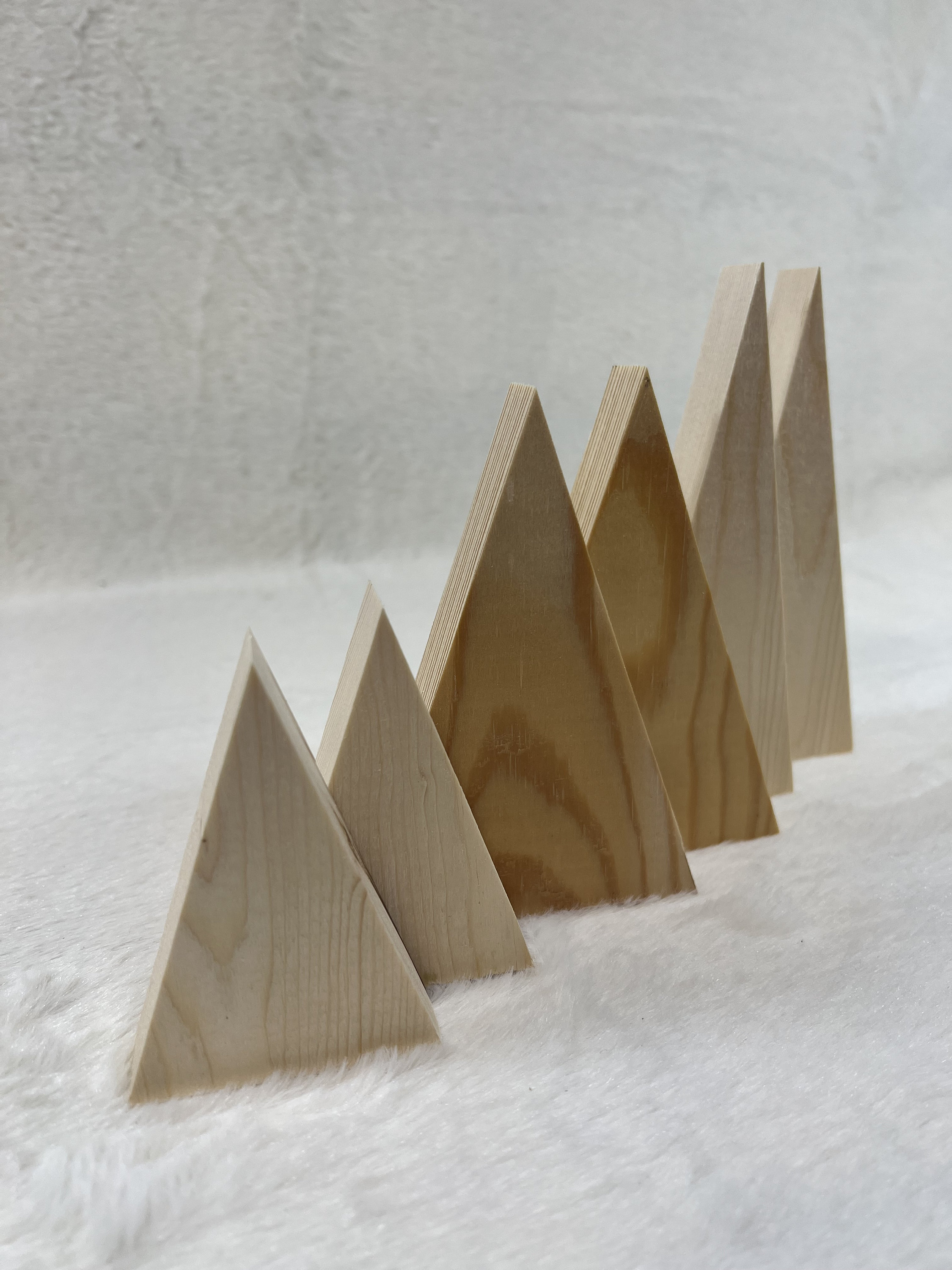 Unfinished Wood Trees, Two in Each Size, 3, 5, 6" Tall | Set of Six ...