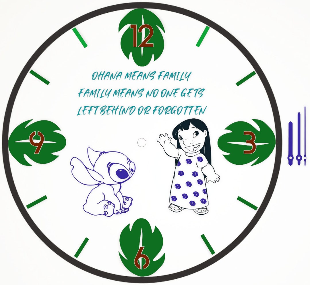 Lilo and Stitch Clock Digital File Instant Download - Etsy