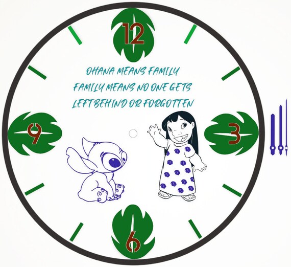 Lilo and Stitch Clock Digital File Instant Download - Etsy