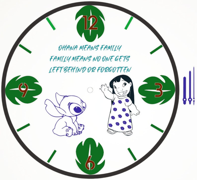 Lilo and Stitch Clock Digital File Instant Download - Etsy