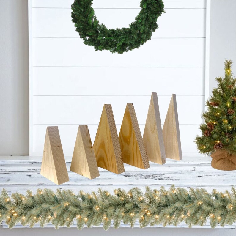 Unfinished Wood Trees Two in Each Size 3 5 6 Tall - Etsy