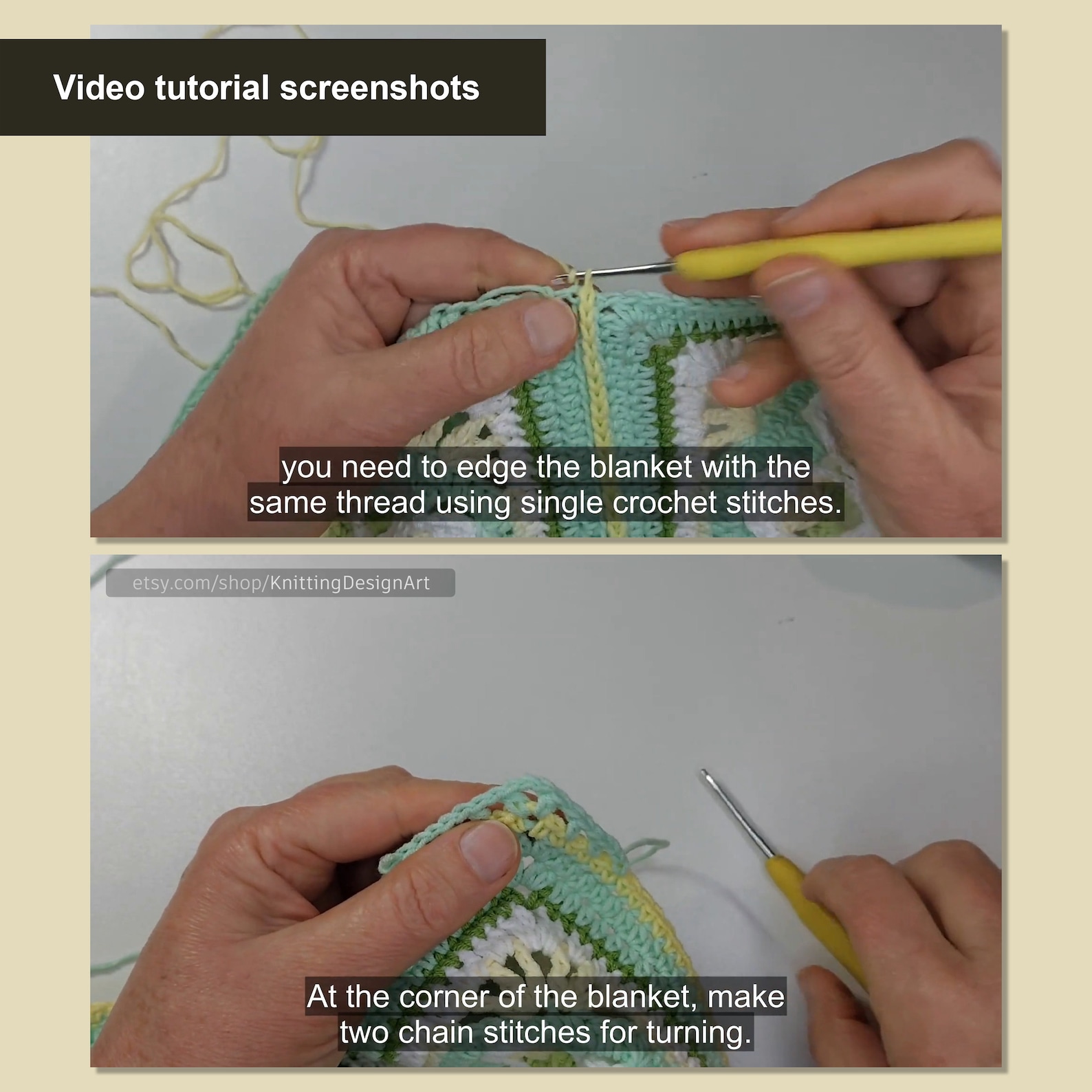 Video Tutorial, How to Crochet Blanket, Video Lessons Plaid Patterns ...