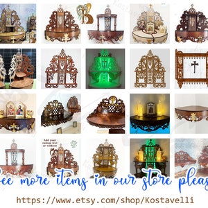 Wooden Corner Display Float Shelf Catholic Christian Orthodox Prayer ...