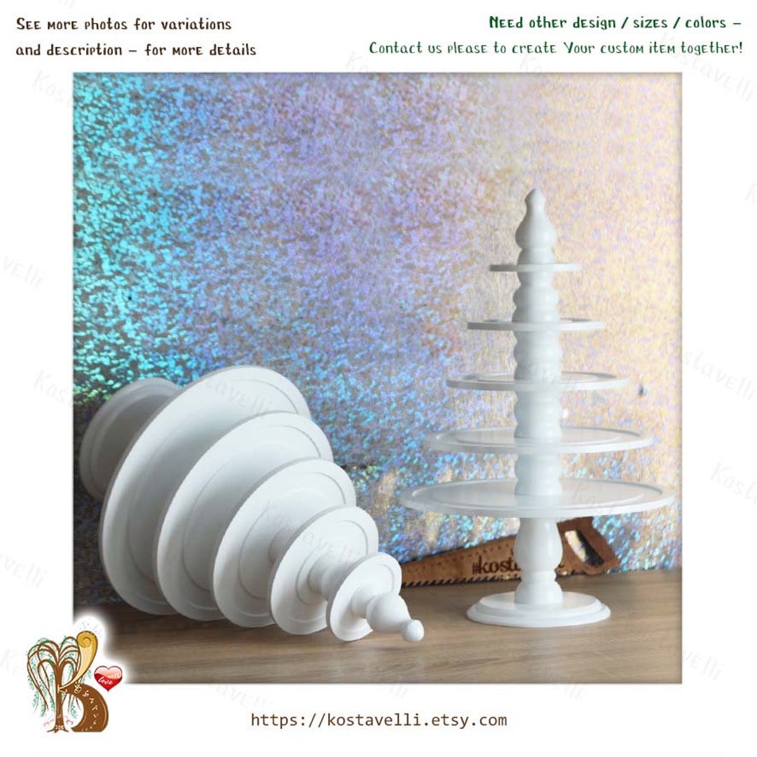 Macaron Tower Wood Dessert Display Treats Bar Stand Macaroon Cookie ...