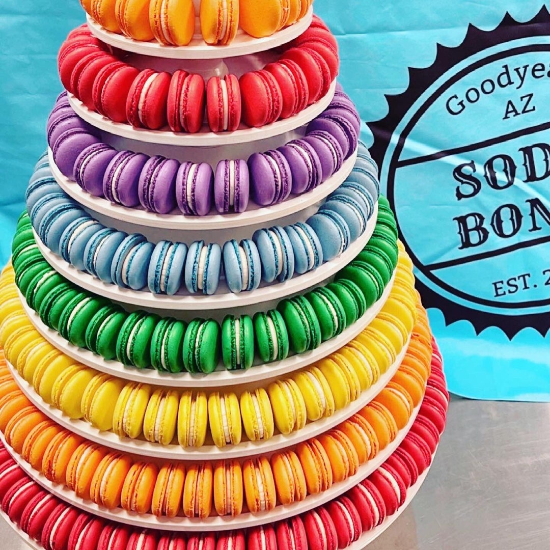 Macaron Tower Wood 10 Tiers Macarons Stand CUSTOM Wood Dessert - Etsy