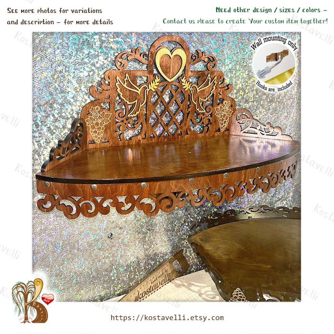 Float Wooden Shelf Wall Display Christian Altar Catholic Orthodox ...