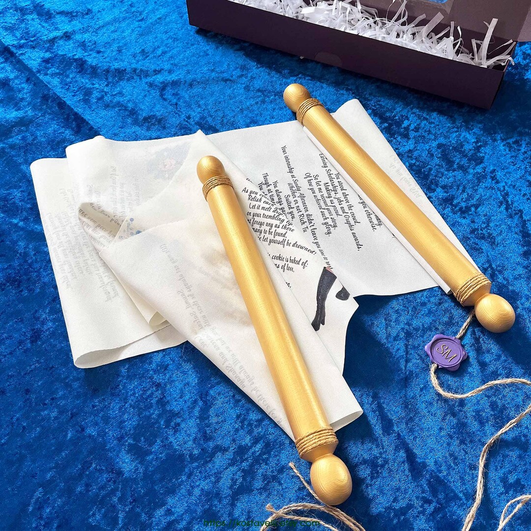 Custom Fabric Love Letter Scroll – Personalized Keepsake With Wooden ...