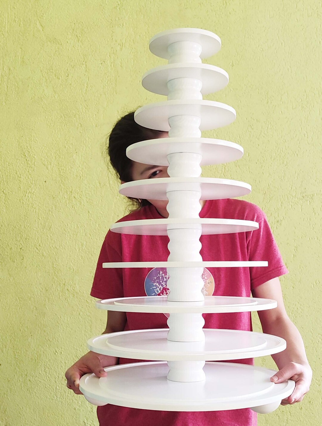 10 Tiers Macaron Tower Wood Cake Stand Dessert Display Treat - Etsy