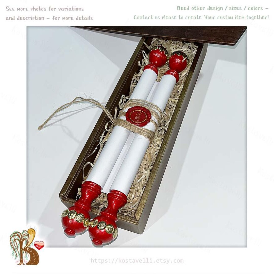 Custom Paper Scroll Anniversary Gift, Ancient Rolled Paper Scroll on ...