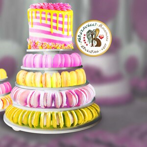 10 Tiers Macaron Tower Wood Cake Stand Dessert Display Treat - Etsy