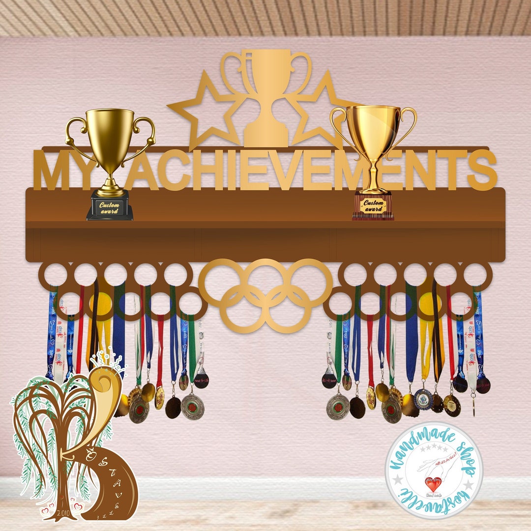 Awards Display Medal Holder, Medal Hanger, Medal Rack, Wooden ...