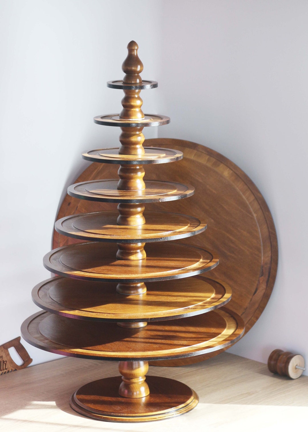 Macarons Tower Tiered 5 6 7 8 9 10 Tiers Wooden Macaron Stand Wood ...