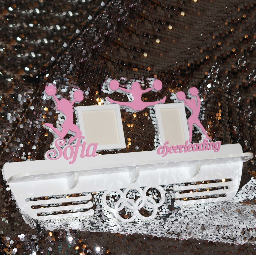 Custom Medal Holder Wood Trophy Shelf Personalized Medal Hanger Wall ...