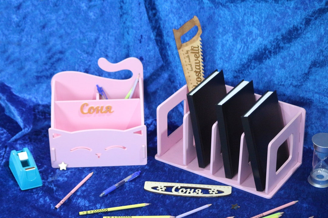 Wooden Desk Organizer Classroom Storage Box Office Stand Books - Etsy