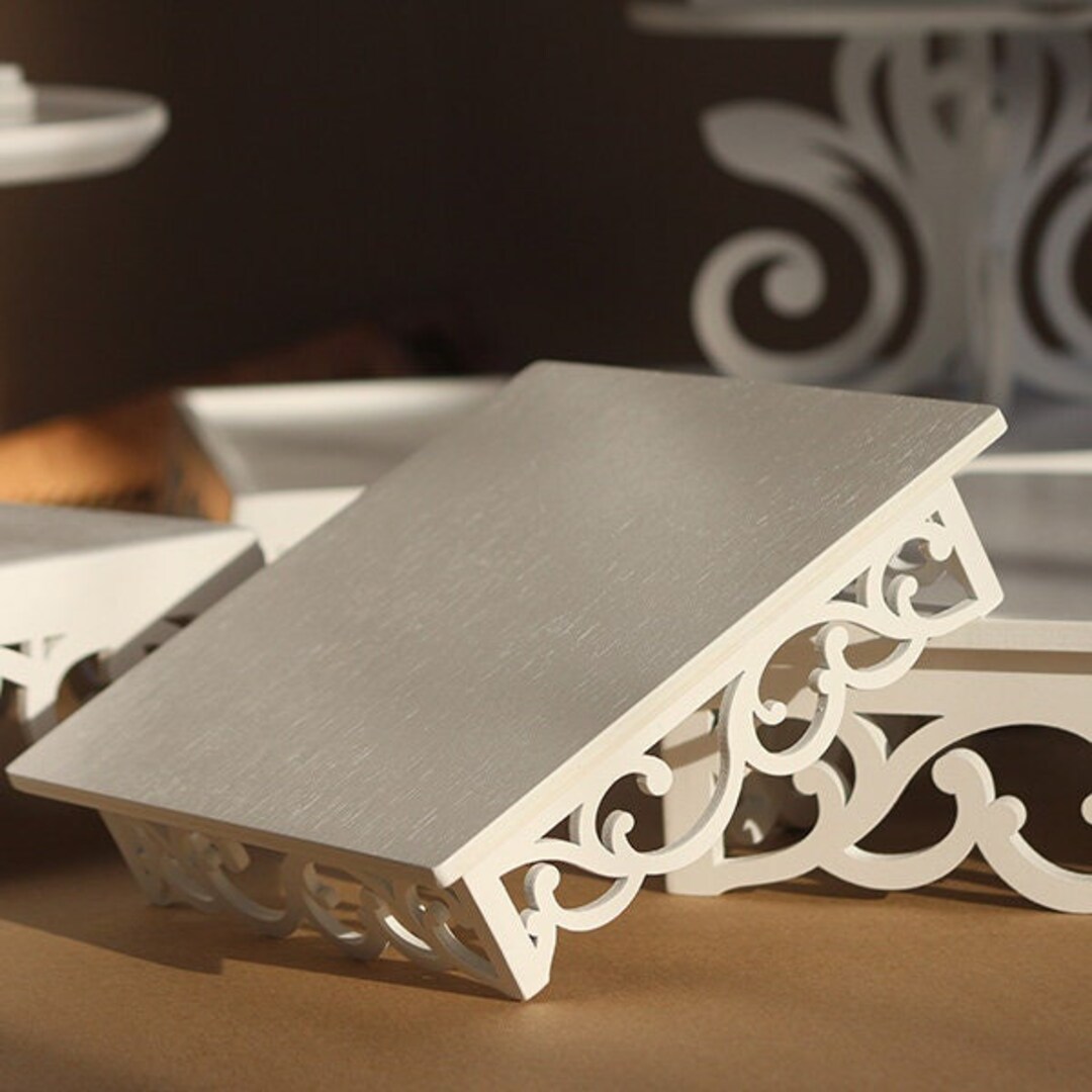 Cake Display Wood Square Cupcake Display Cake Stand White - Etsy