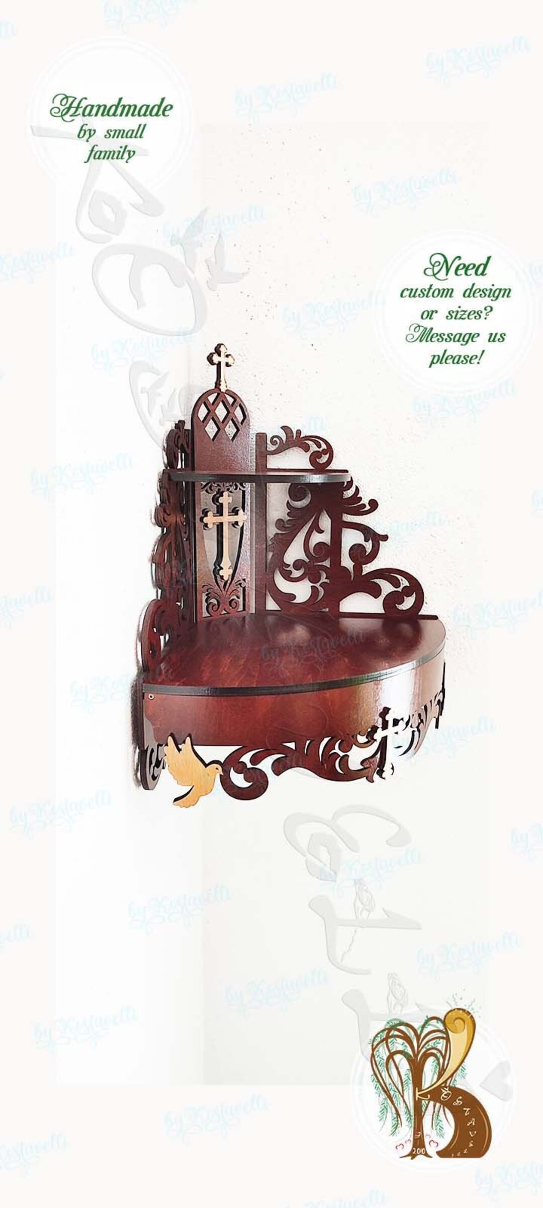 Wooden Corner Altar Display Shelf Wooden Float Home Altar - Etsy