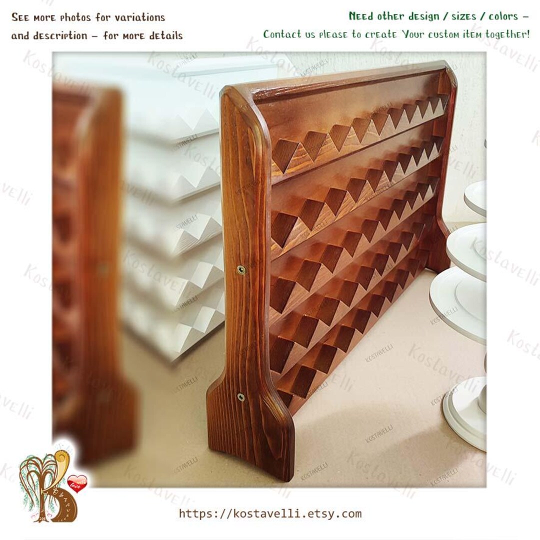 Macaron Wall Stand Display Wooden Dessert Macaroons Holder Treats Bar ...