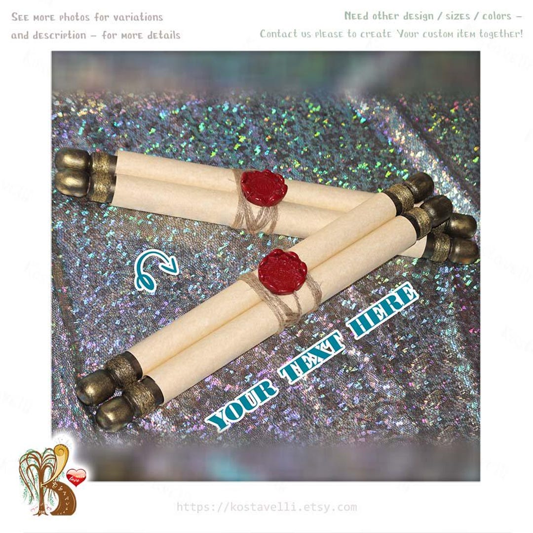 Wedding Scroll Anniversary Card - Greeting Paper Scroll - Rustic Scroll ...