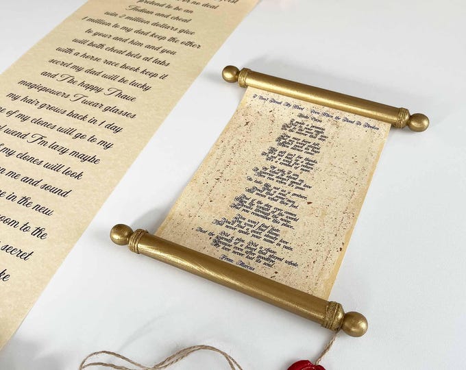 Custom Calligraphy Medieval Scroll Love Letter Handwritten Poem ...