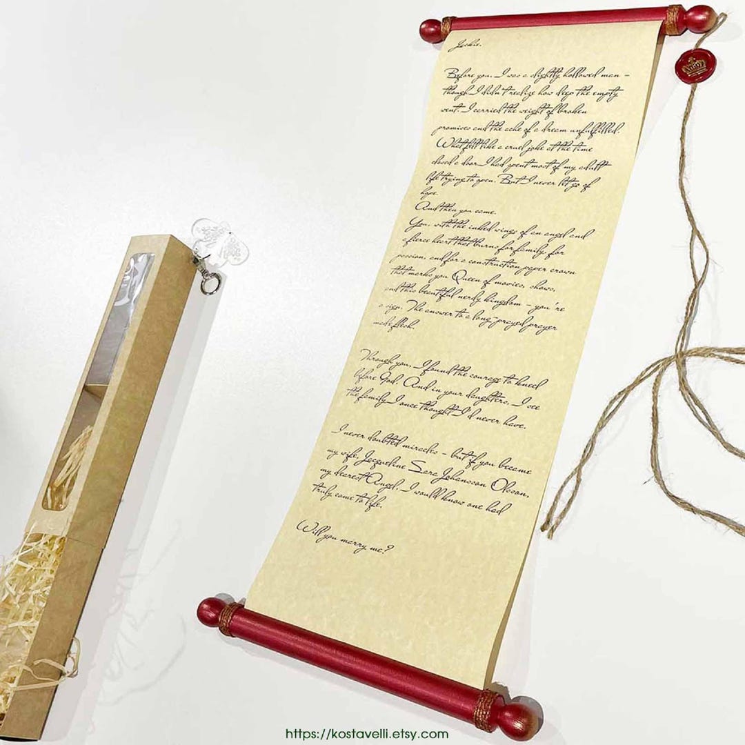 Custom Paper Scroll Love Letter: Wedding Vows, Anniversary Gift - Etsy