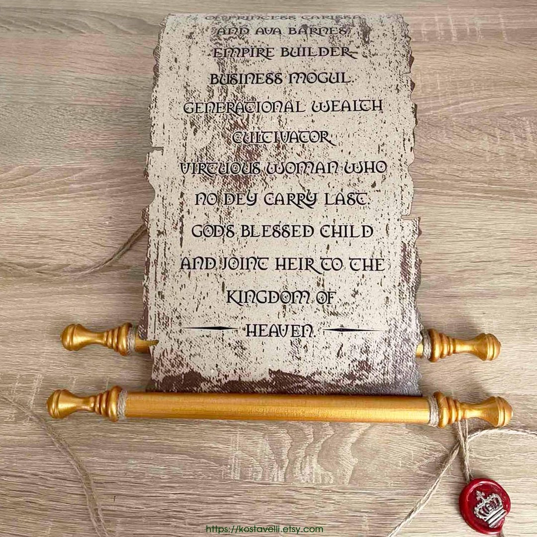 Personalized Rustic Paper Scroll on Wooden Rods – Custom Ancient Love ...