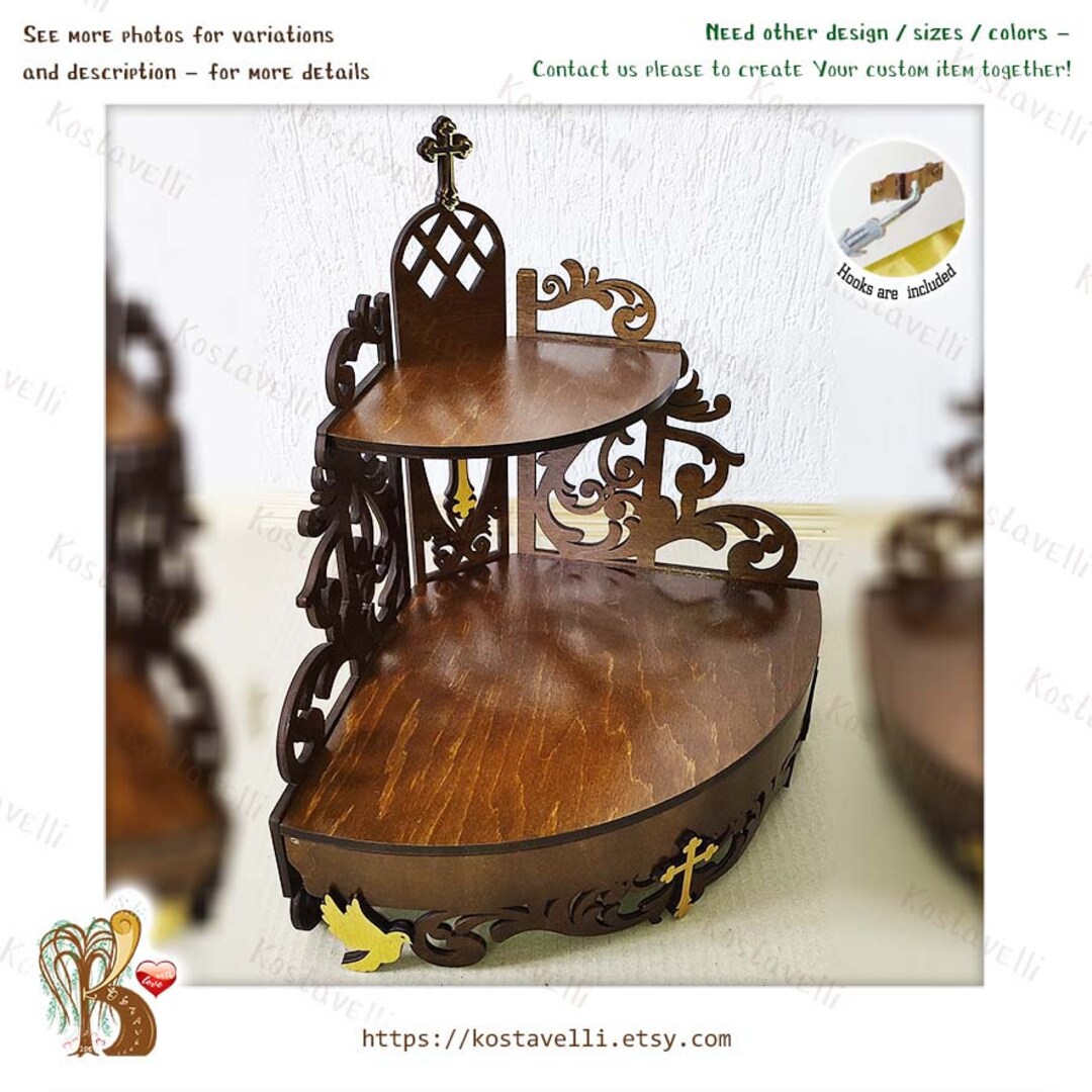 Wooden Shelf Home Altar Corner, Altar Walnut Float Display Temple ...