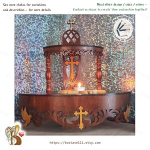Corner Shelf Wooden Altar Catholic Christian Display Orthodox Home ...