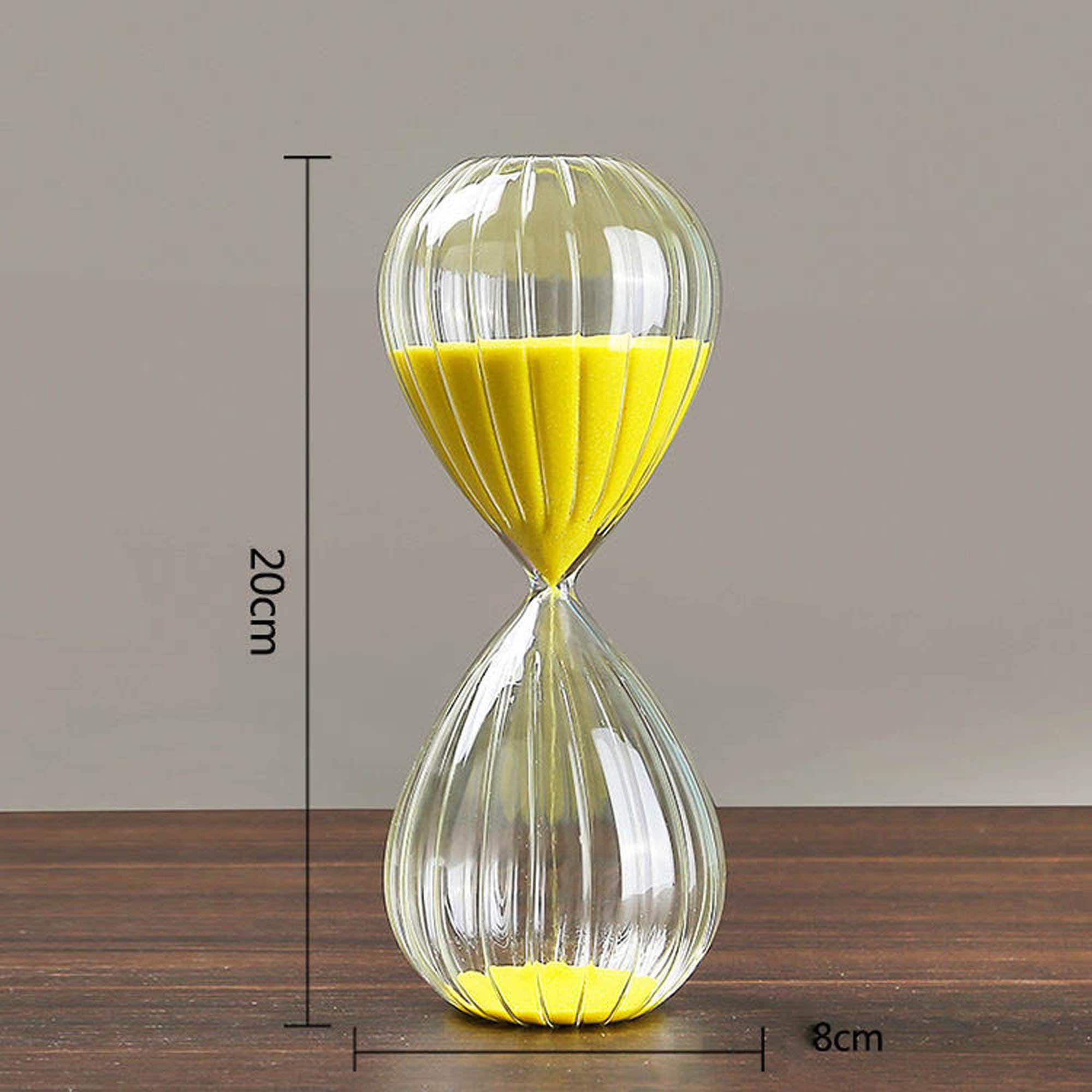 Striped Glass Hourglass Timer 30 Minutes Sand Timer to Give - Etsy ...