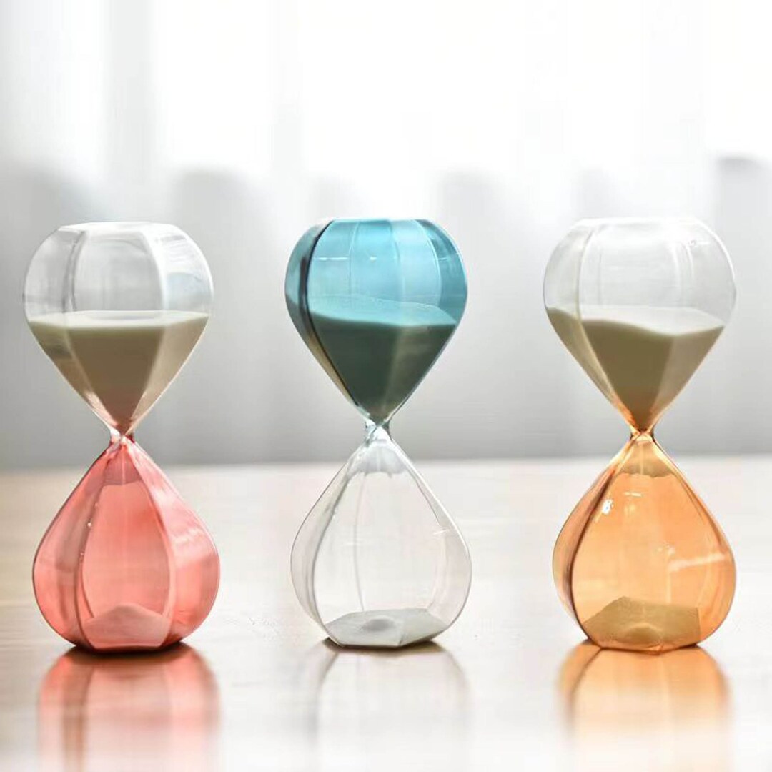 Angular Hourglass Stained Glass Hourglass Timer 30 Minutes Etsy