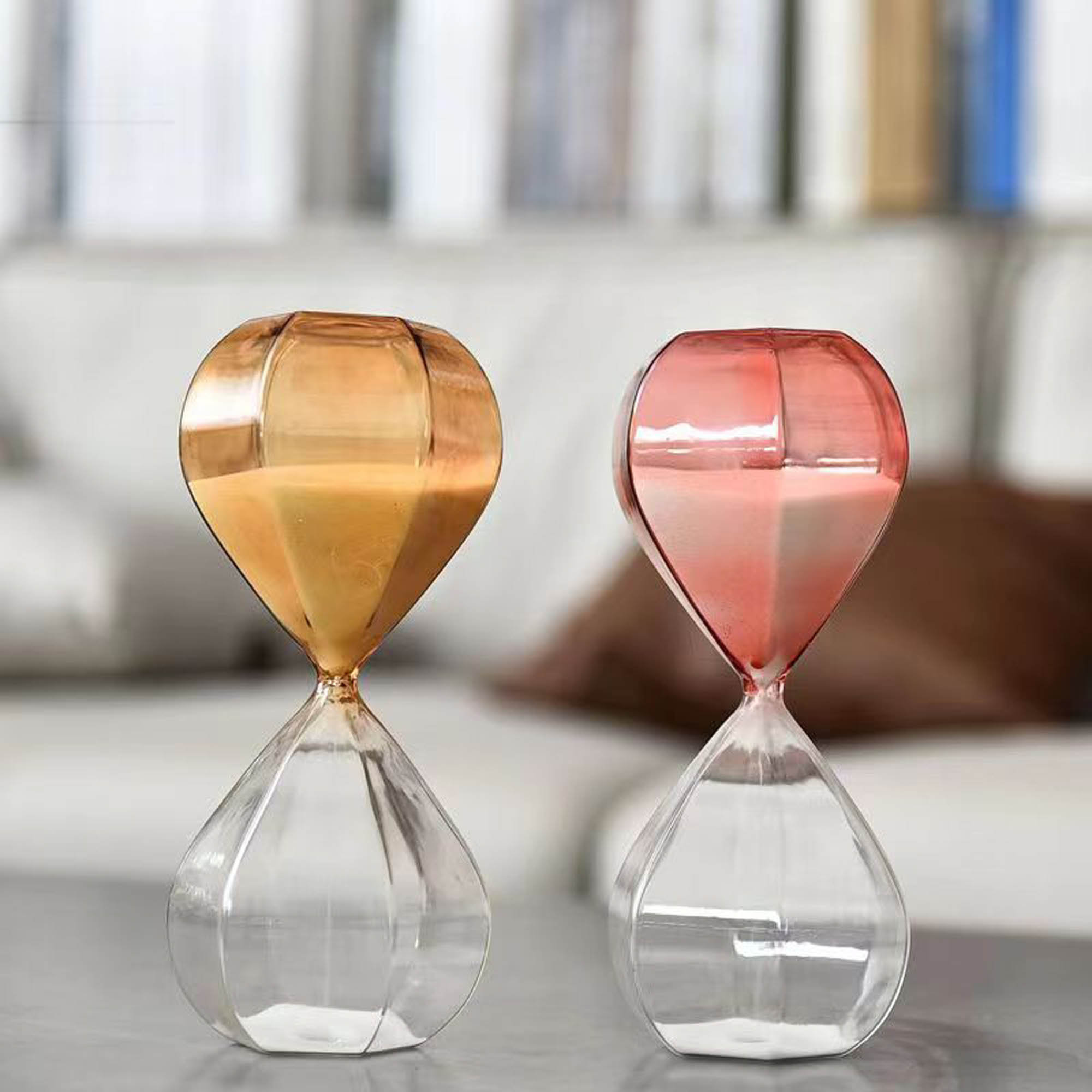 Angular Hourglass Stained Glass Hourglass Timer 30 Minutes Etsy