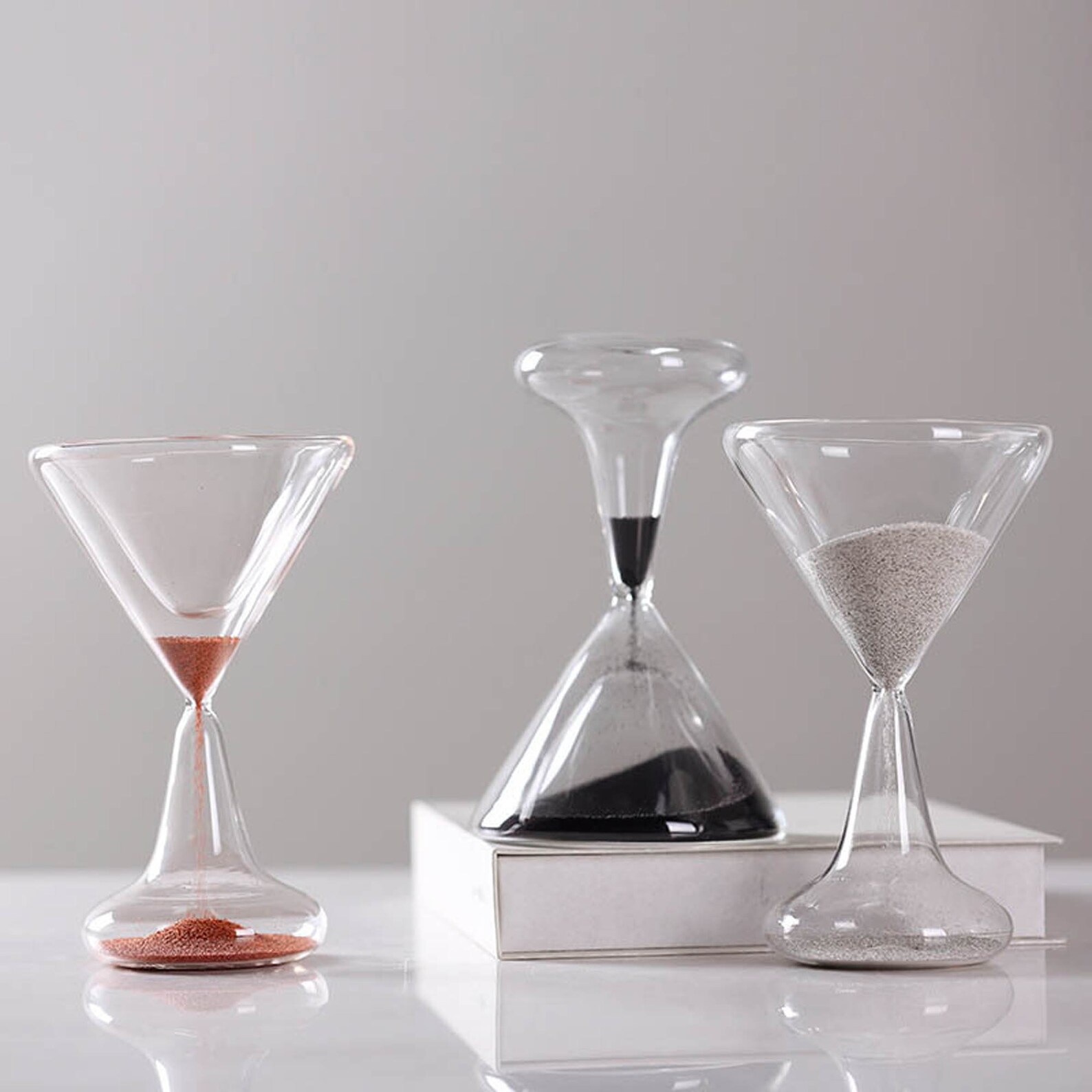 Wine Glass Shaped Hourglass Ornaments Nordic Style Home Decoration Romantic Wedding Hourglass