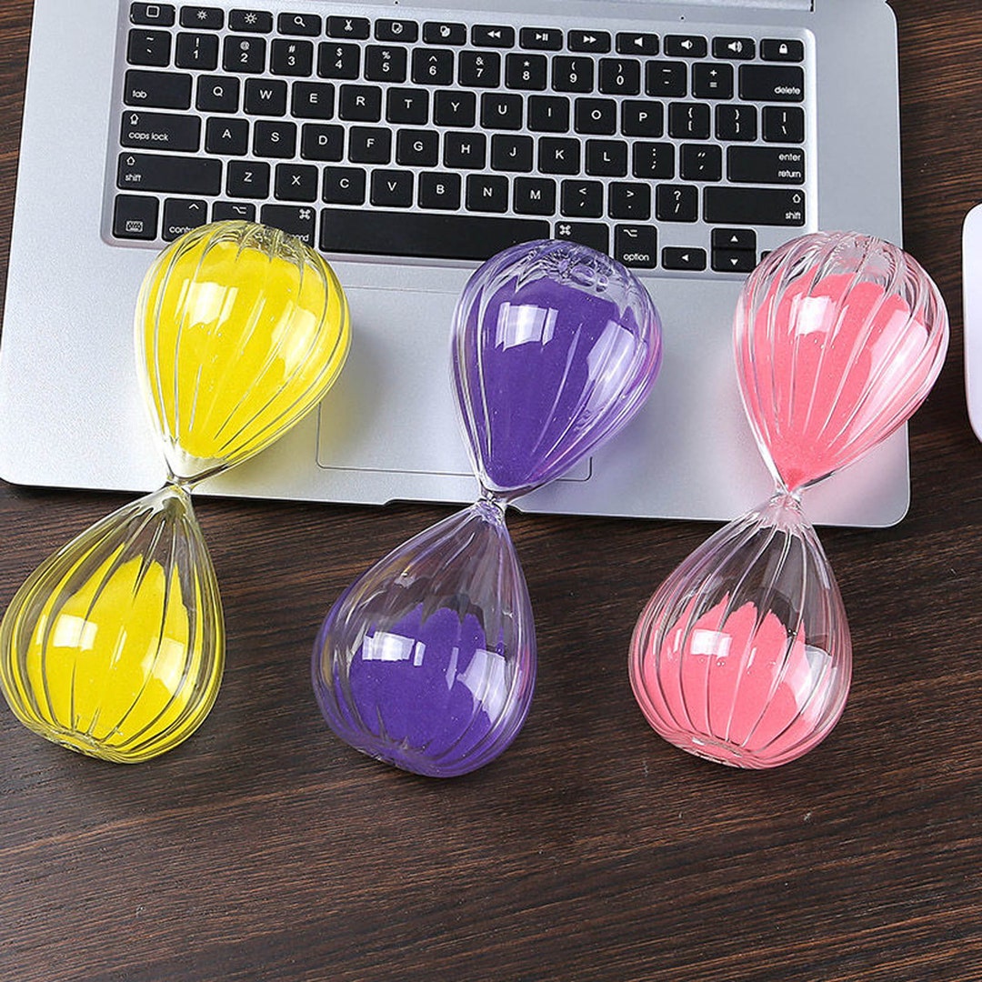 Striped Glass Hourglass Timer 30 Minutes Sand Timer to Give - Etsy ...