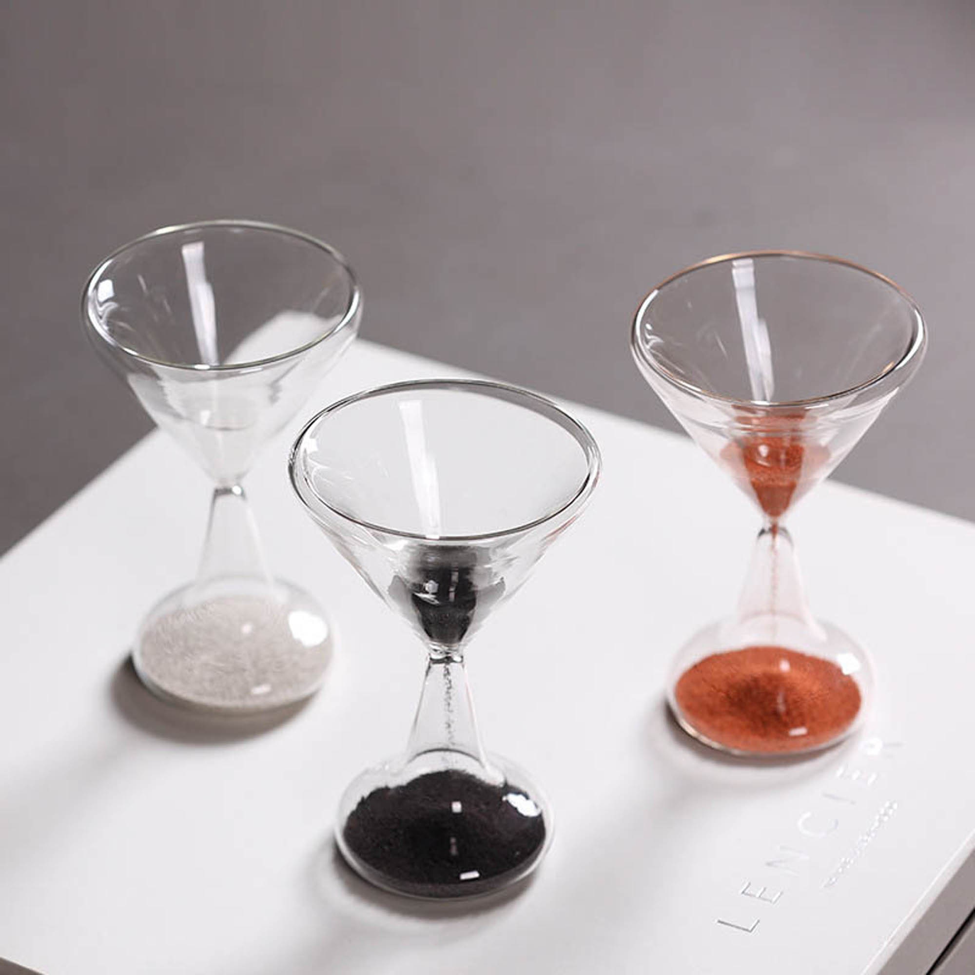 Wine Glass Shaped Hourglass Ornaments Nordic Style Home Decoration Romantic Wedding Hourglass