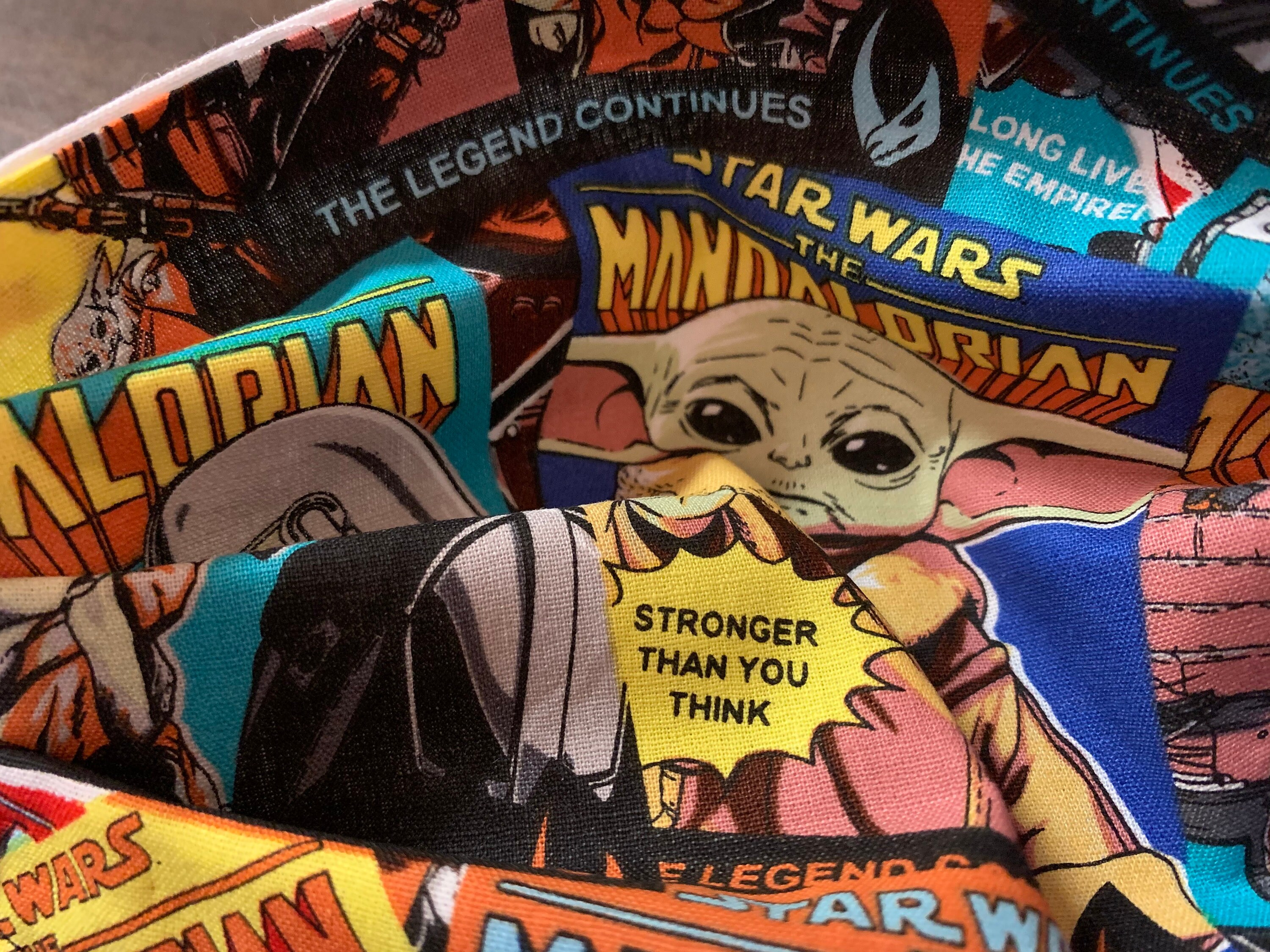 Comic Mandalorian Baby Yoda Grogu Face Mask - Etsy