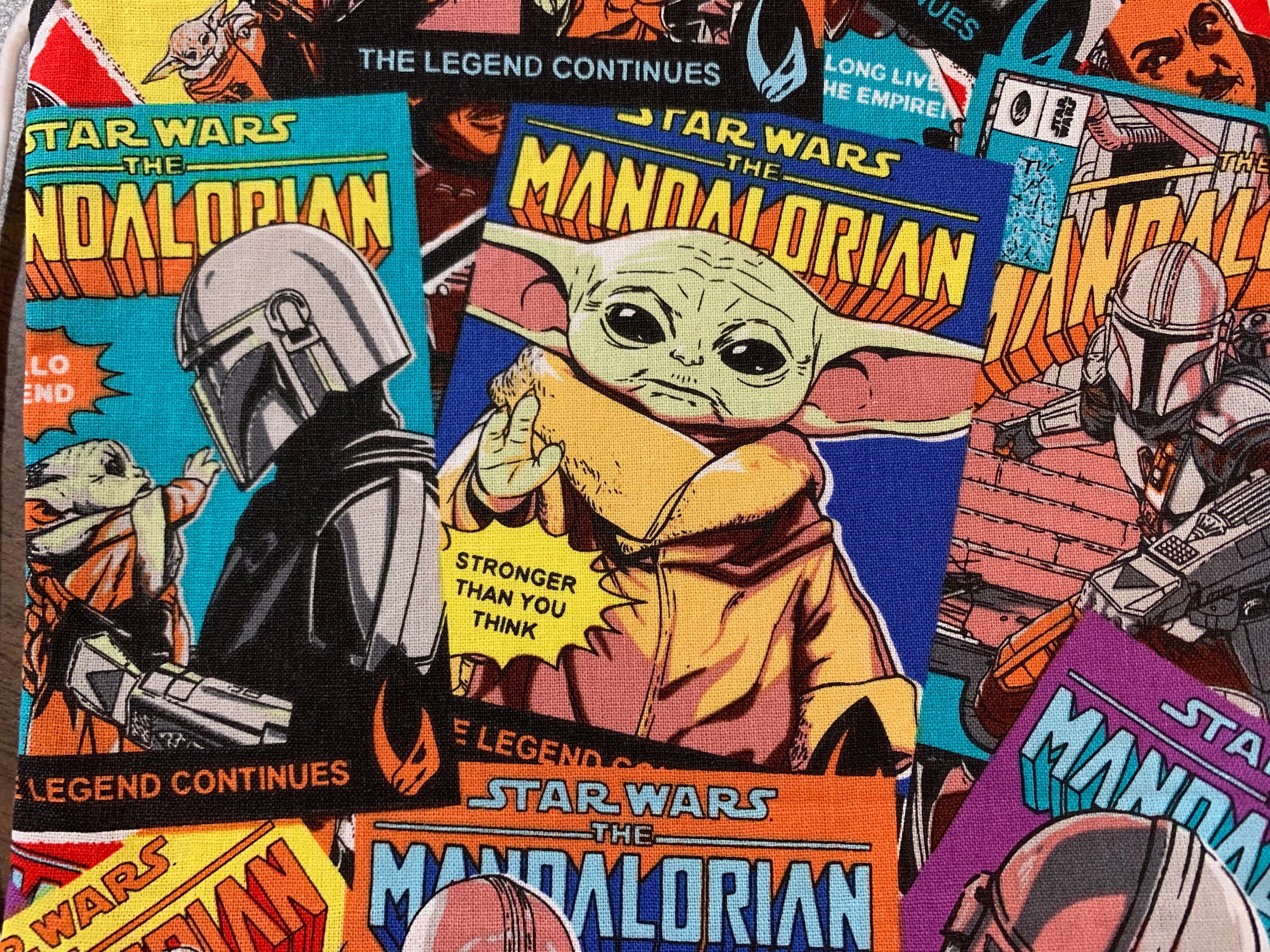 Comic Mandalorian Baby Yoda Grogu Face Mask - Etsy