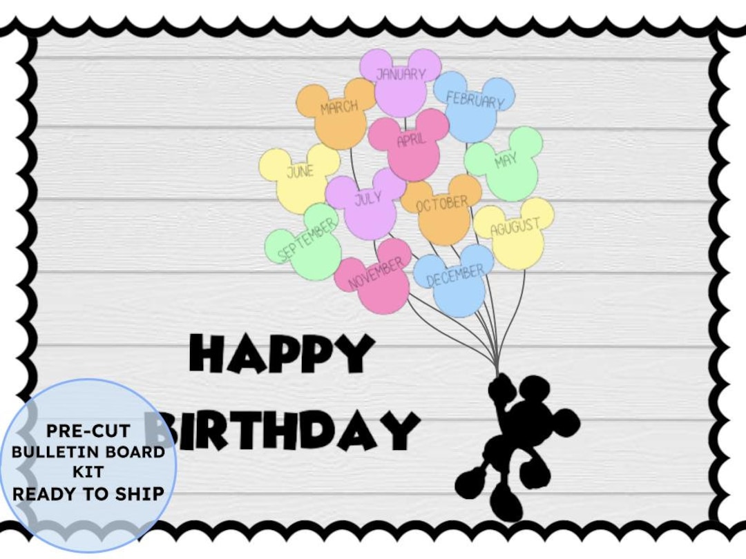 Magical Birthday Balloons Bulletin Board Kit - Etsy