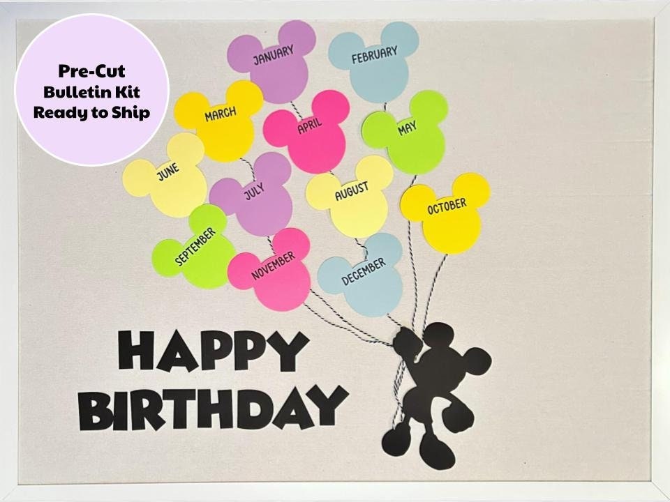 Magical Birthday Balloons Bulletin Board Kit - Etsy