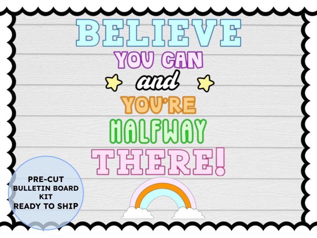 Believe You Can Bulletin Board Kit - Etsy